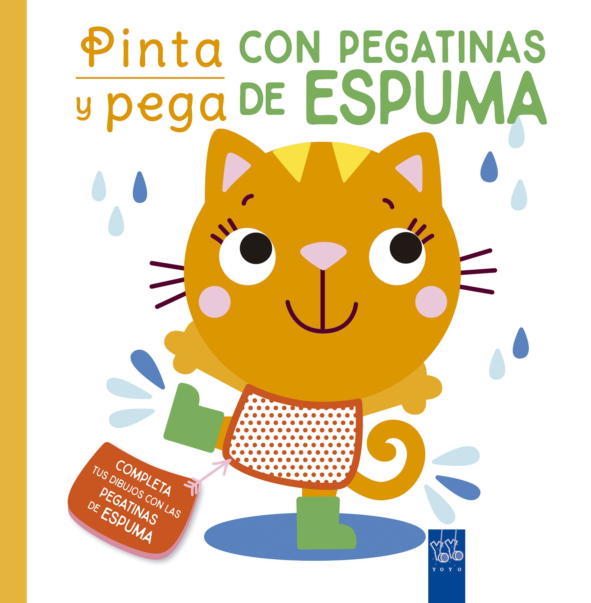 Pinta y pega con pegatinas de espuma. Amarillo