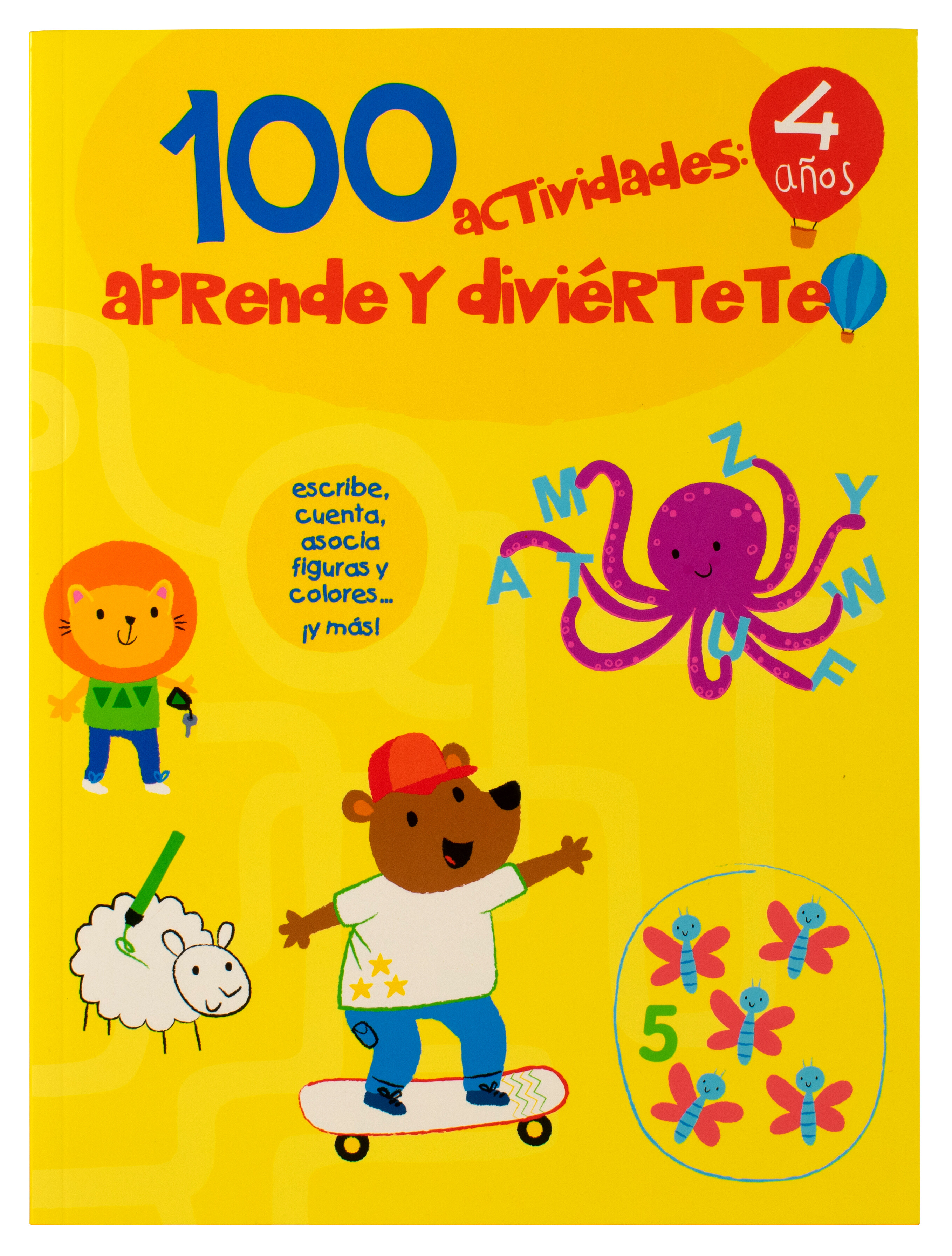 Libro infantil con 100 actividades para aprender y divertirte 4 años