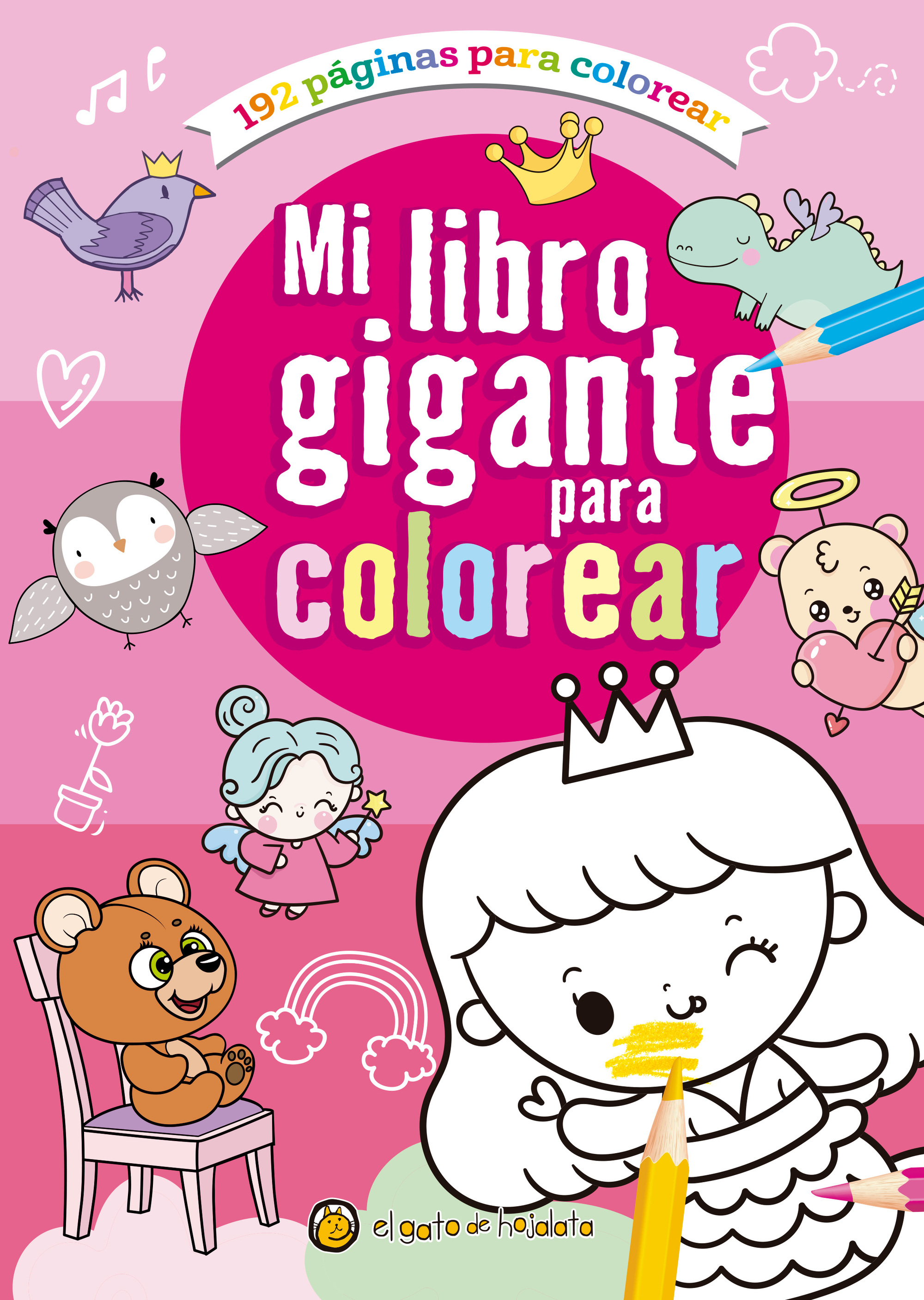 Mi libro gigante para colorear: Rosa