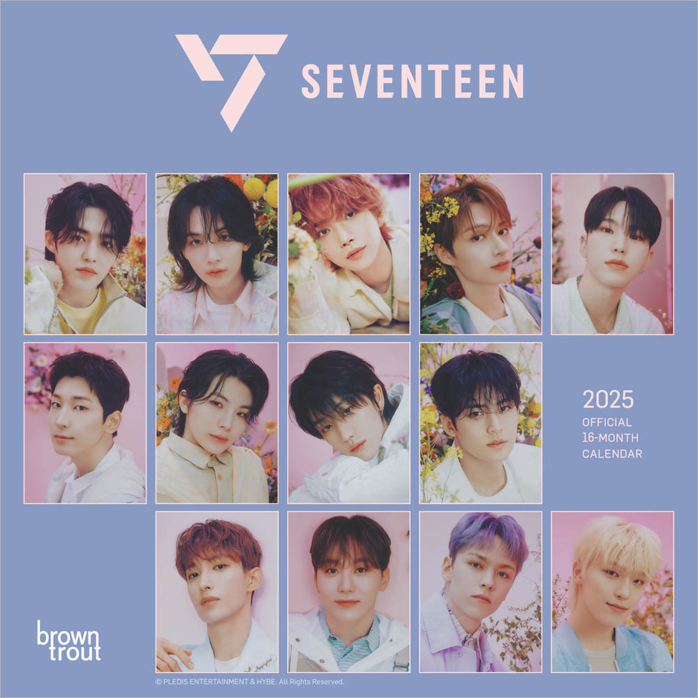 Mini Wall 7X7 Seventeen Official 2025 Mini Wall Calendar