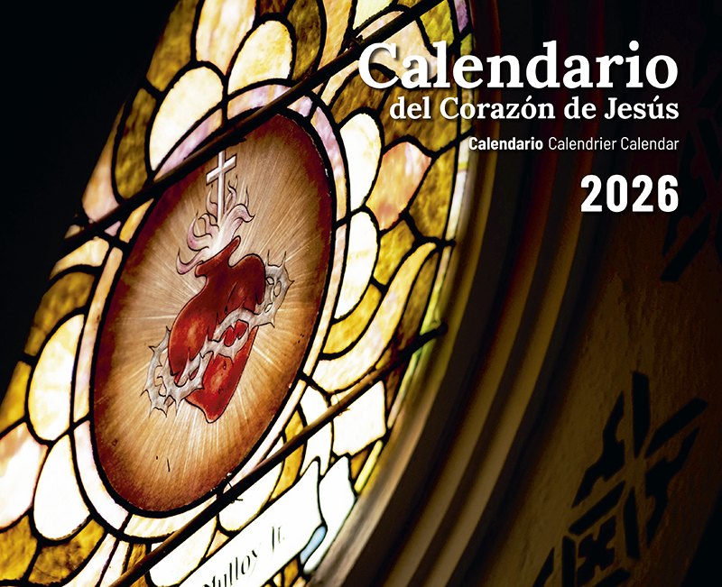 Calendario del Corazón de Jesús 2026 - Pared con faldillas